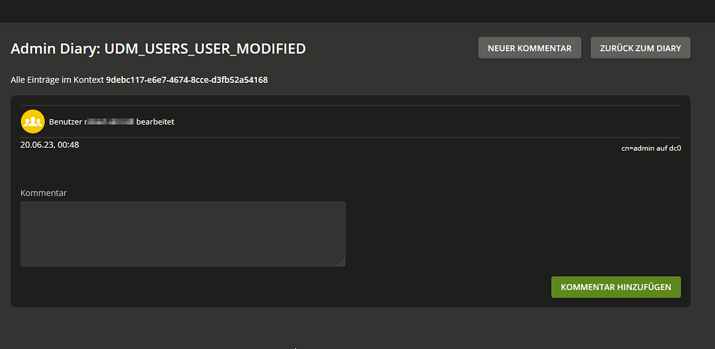 Admin diary - UDM_USERS_USER_MODIFIED - UCS - Univention Corporate Server - Univention Help