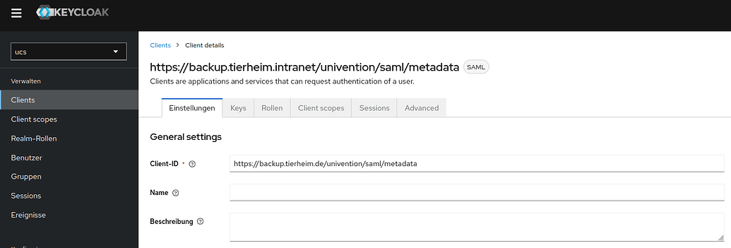 Problem Keycloak Invalid Request Error Client Not Found Community Univention Help