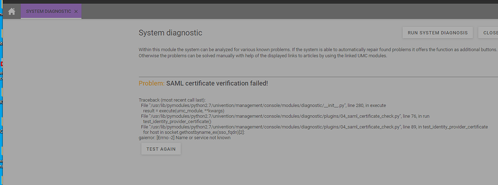Not Sure Why Saml Certificate Verification Failed Univention Help